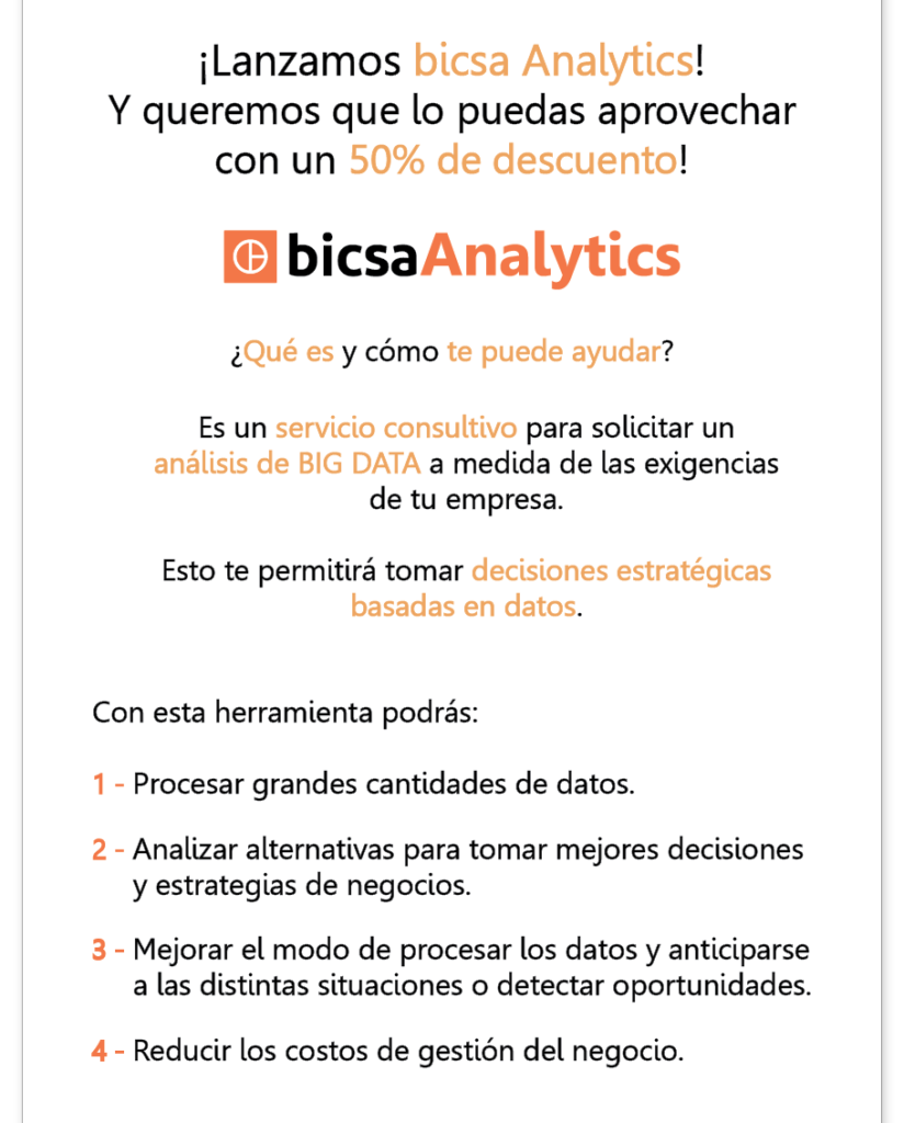 Aprovechá la PROMO de Analytics – Buró de Información Comercial S.A ...